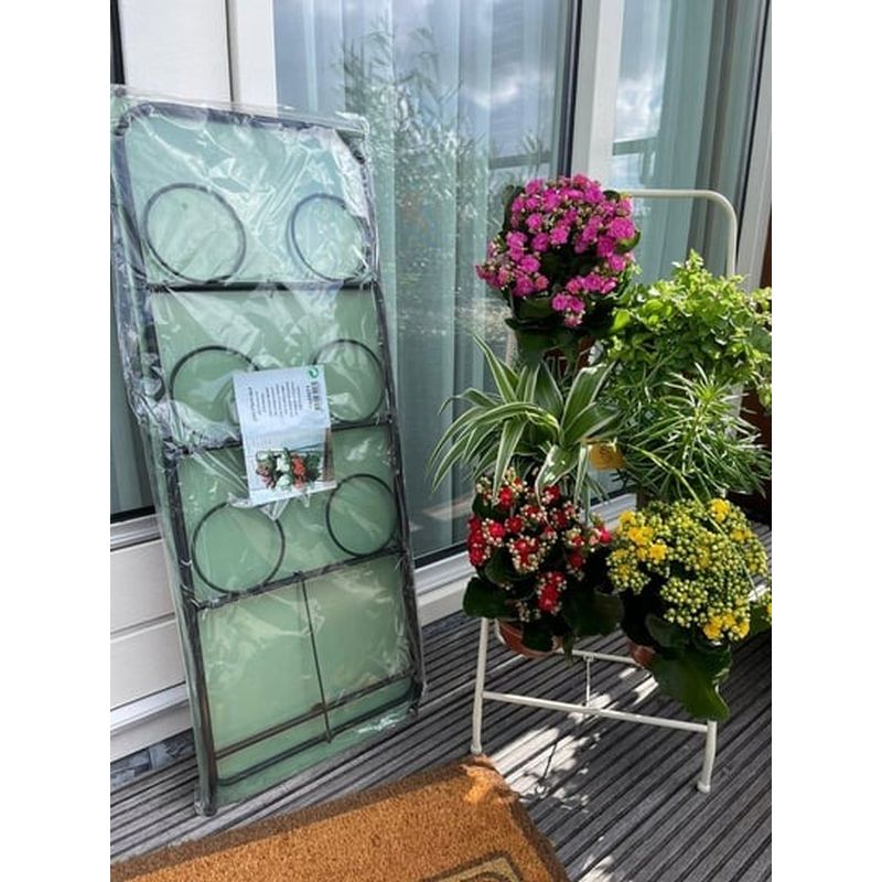 Stacko Metal Çiçeklik 80 cm 3 Katlı Beyaz - cicekliq.com